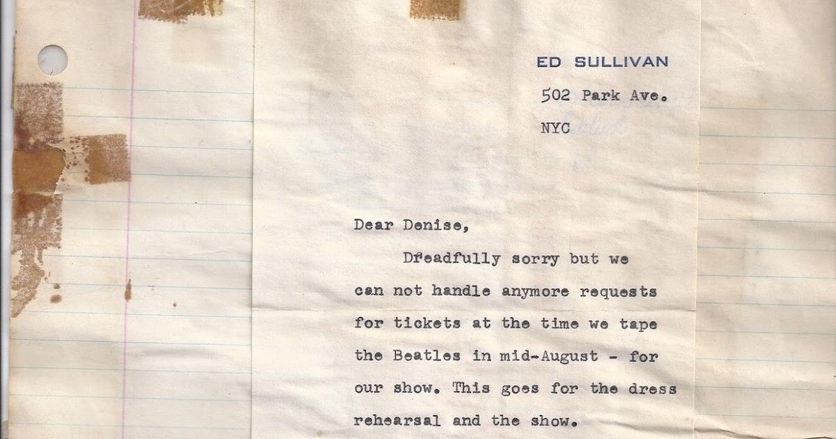 Meet the Beatles for Real: Ed Sullivan Tickets