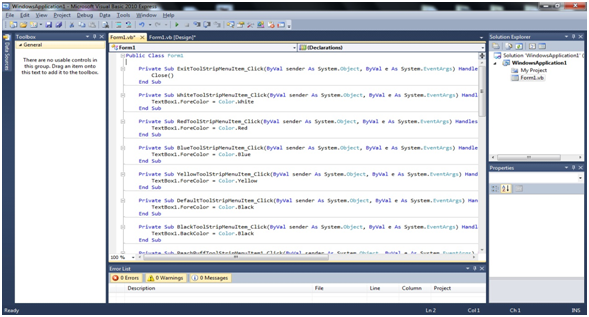 DIARY SII ELMO: Tutorial Pembuatan Menu Strip dalam Visual Basic 2010 ...
