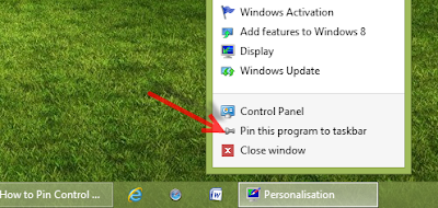 Cara Pin Control Panel ke Taskbar di Windows 8 - Terbaru & Terupdate