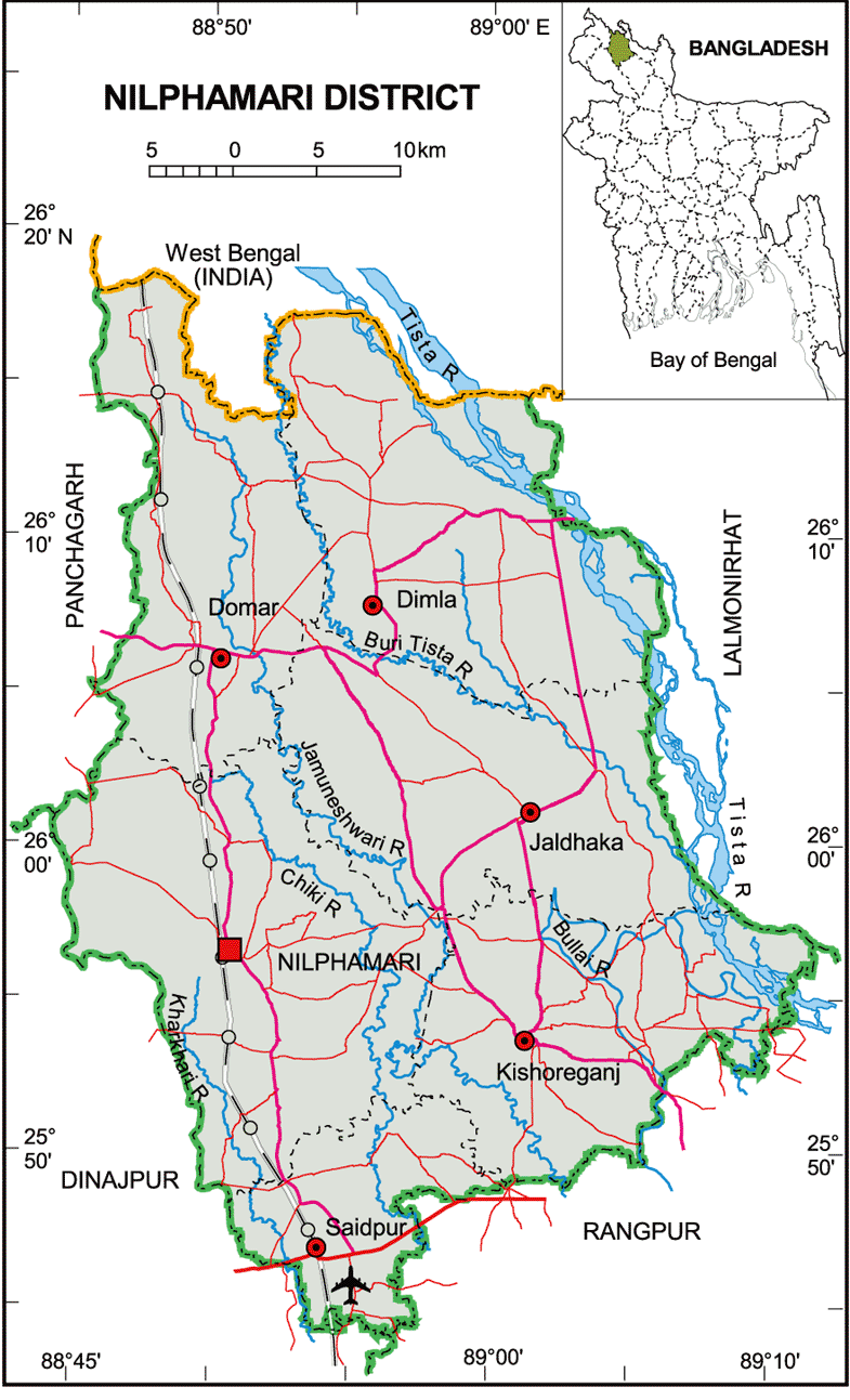 Nilphamari District: Nilphamari District Map