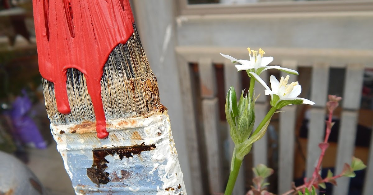 Saturdays Vintage Finds: Upcycled Used-Up Paint Brushes For Planter Decor