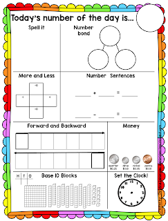 Welcome to the UNI-corner: Our Number of The Day Routine {AKA- One ...