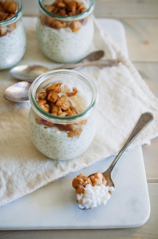 Tapioca Pudding Porridge with Roasted Apples (AIP & Vegan)