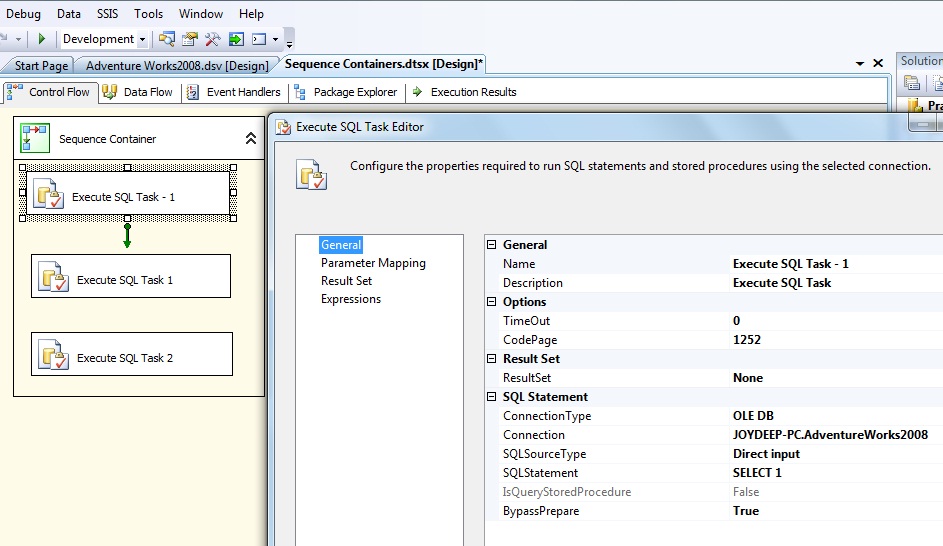 Microsoft Sql Server Knowledge Bank Ssis Control Flow Containers