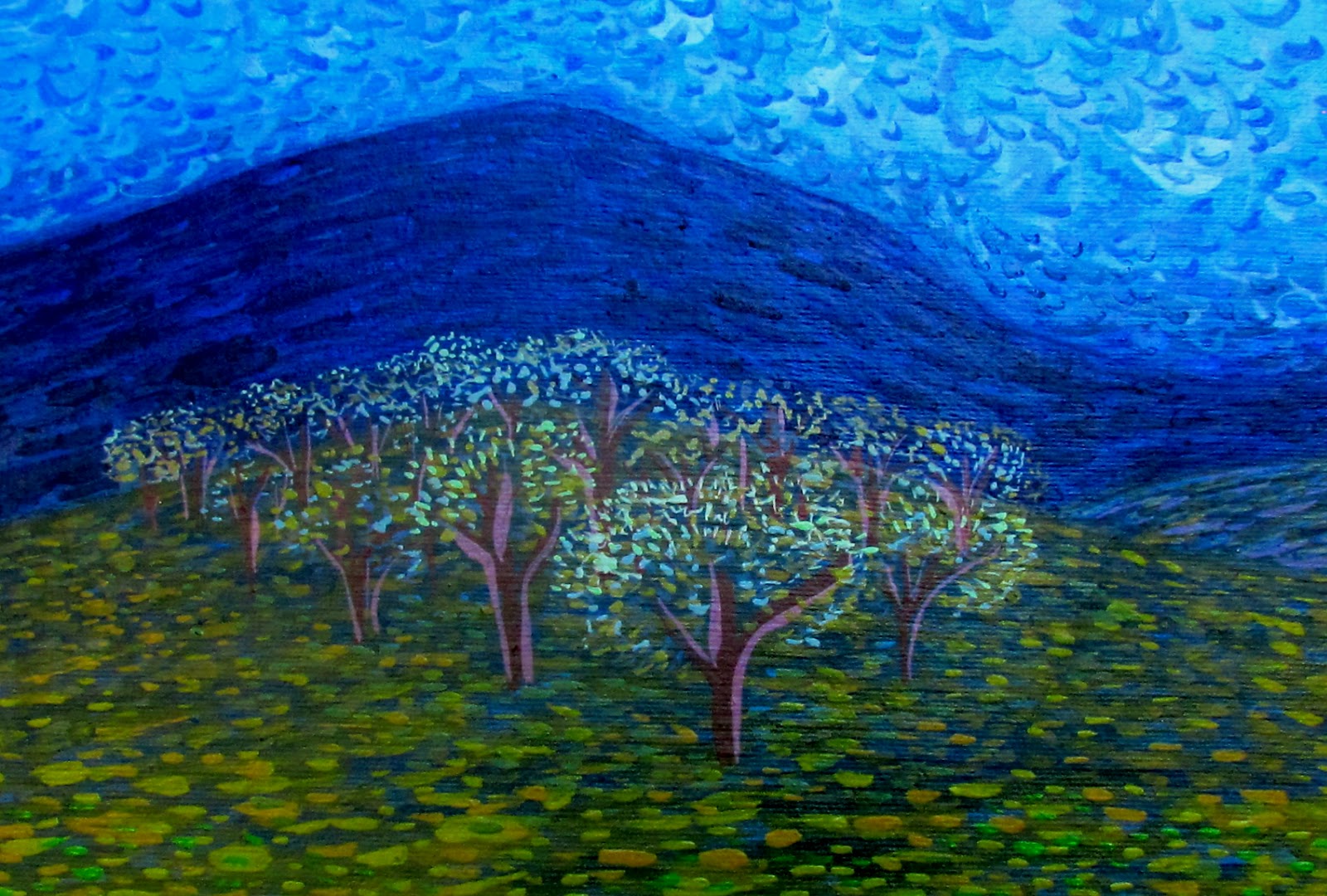 LUIS ACOSTA CÁCERES - arte popular: "Bendición en La Soledad" - pintura