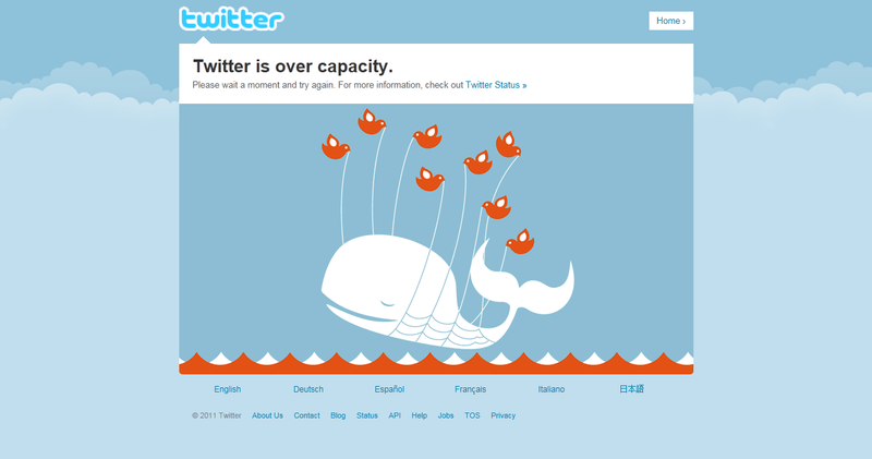 Dahle Whale: Twitter's "Fail Whale"...