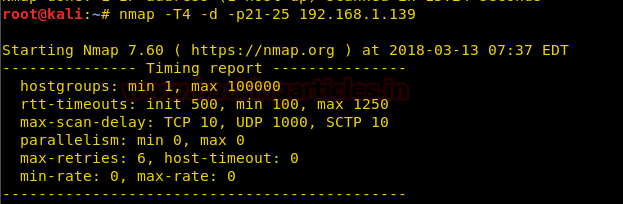 Nmap Scan with Timing Parameters - Hacking Articles