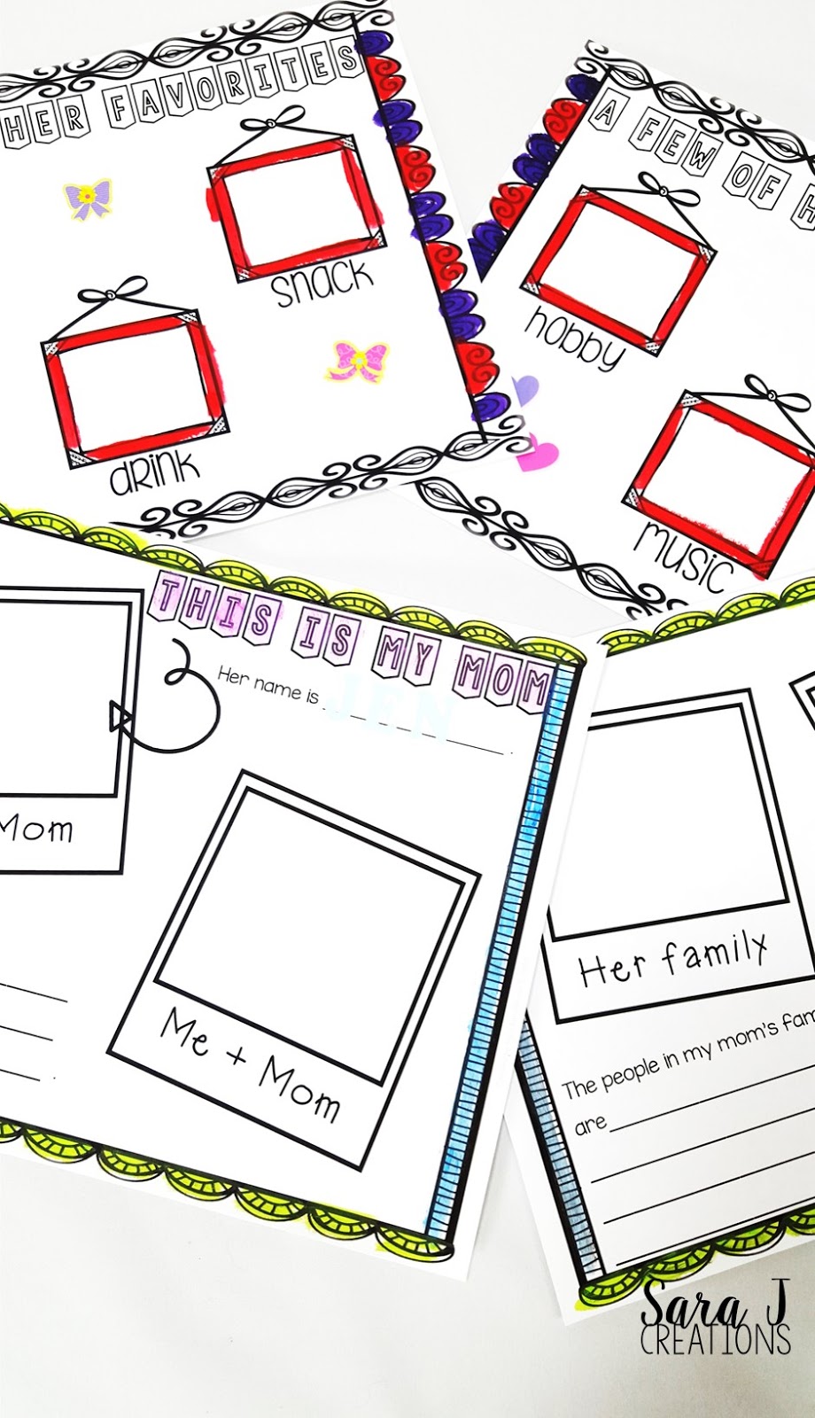 Mother's Day Scrapbook Freebie | Sara J Creations