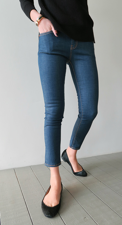 [LittleBlack] Double Snap-On Button Skinny Jeans | KSTYLICK - Latest ...