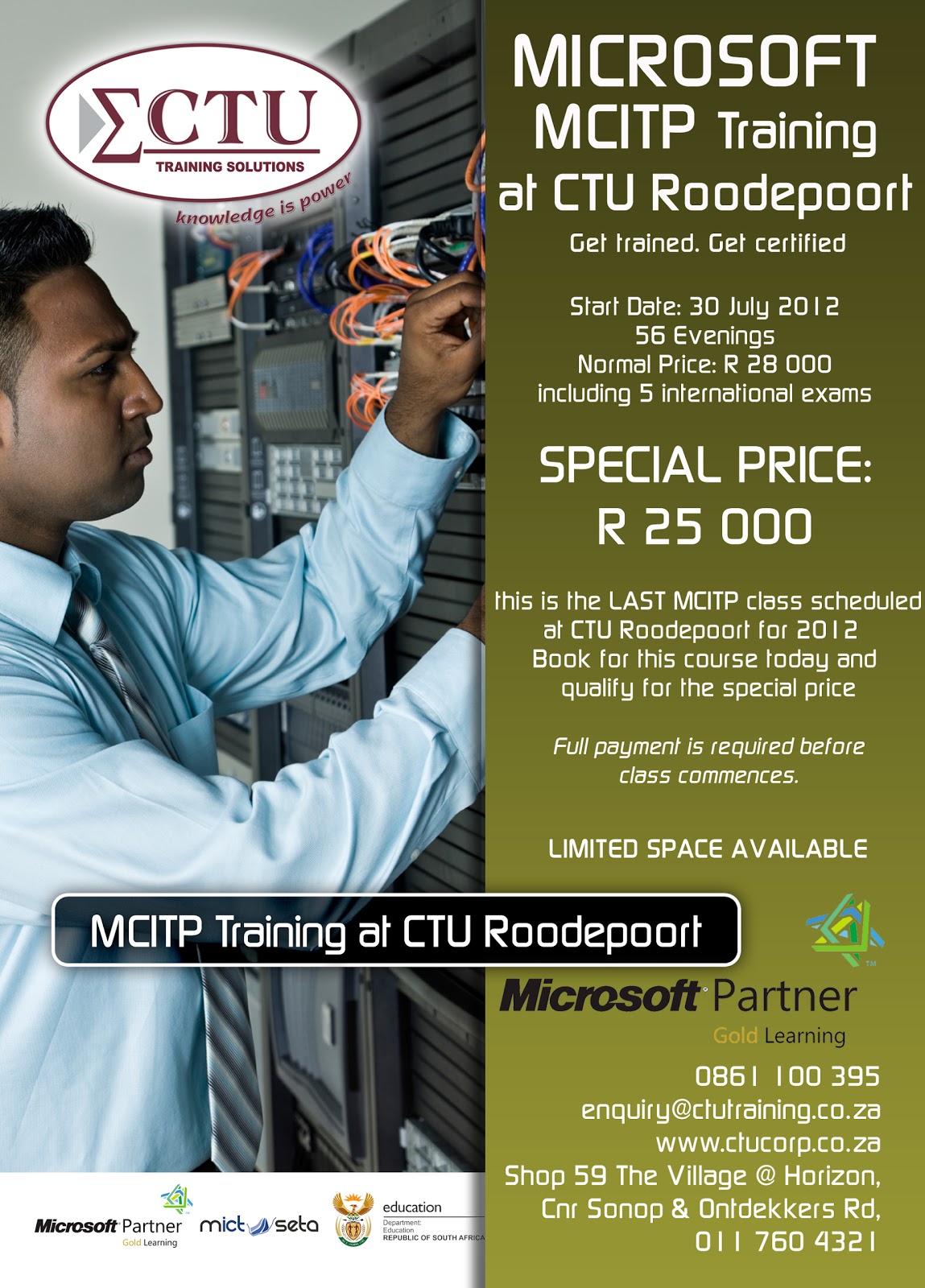 MCITP training at CTU Roodepoort | CTU Training Solutions Chatz