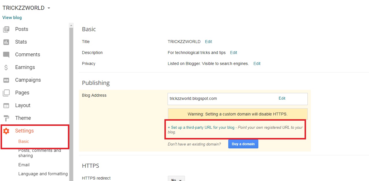 How To Setup Custom Domain Name For Blogspot Blog | Buy Domain at ...