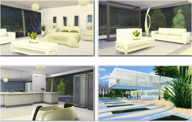 White Glass House #3 | Sims 4 Houses