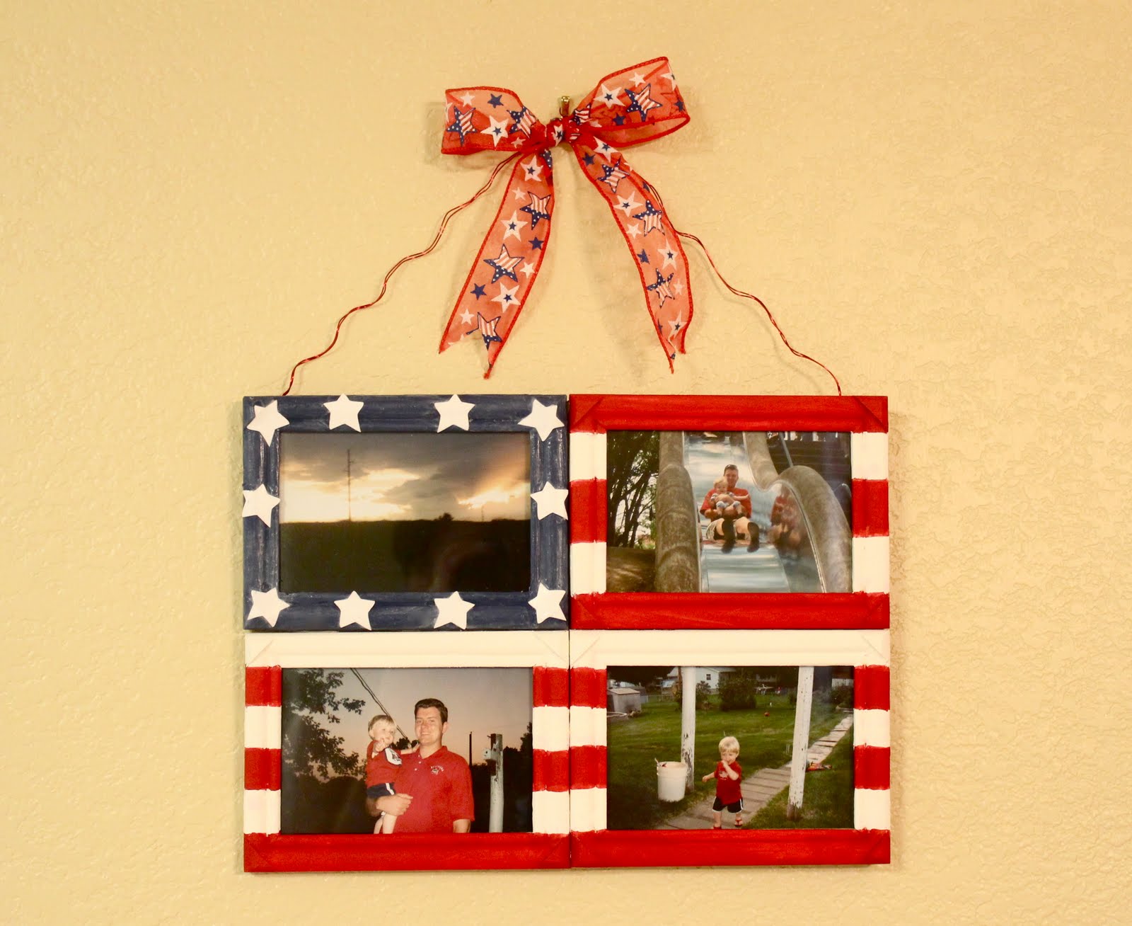 American Flag Photo Collage Frame - Mom Endeavors
