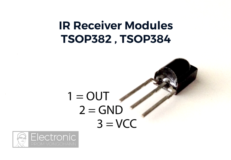 IR Receiver Modules TSOP382, TSOP384 - Khmer Maker - Electronic and Design