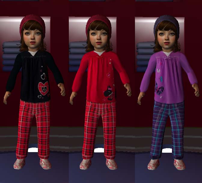 Birdgurl's Sims 2 Creations: Toddler Female Sleeve Outfit Collection 6