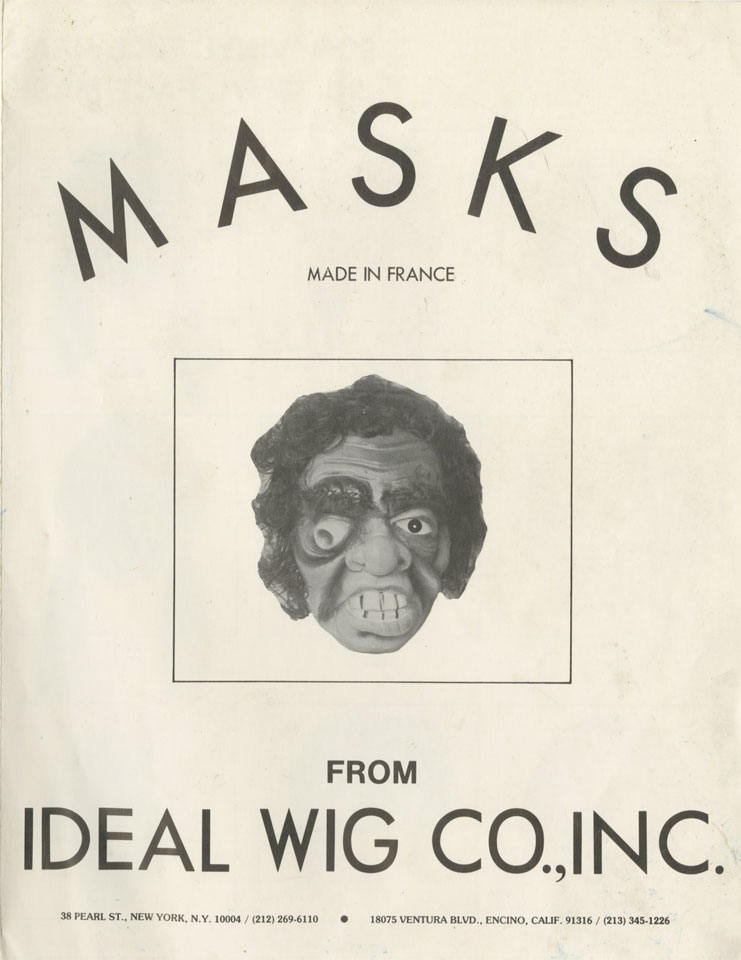 1978 Ideal Wig Co / Cèsar Mask Catalog | Blood Curdling Blog of Monster ...