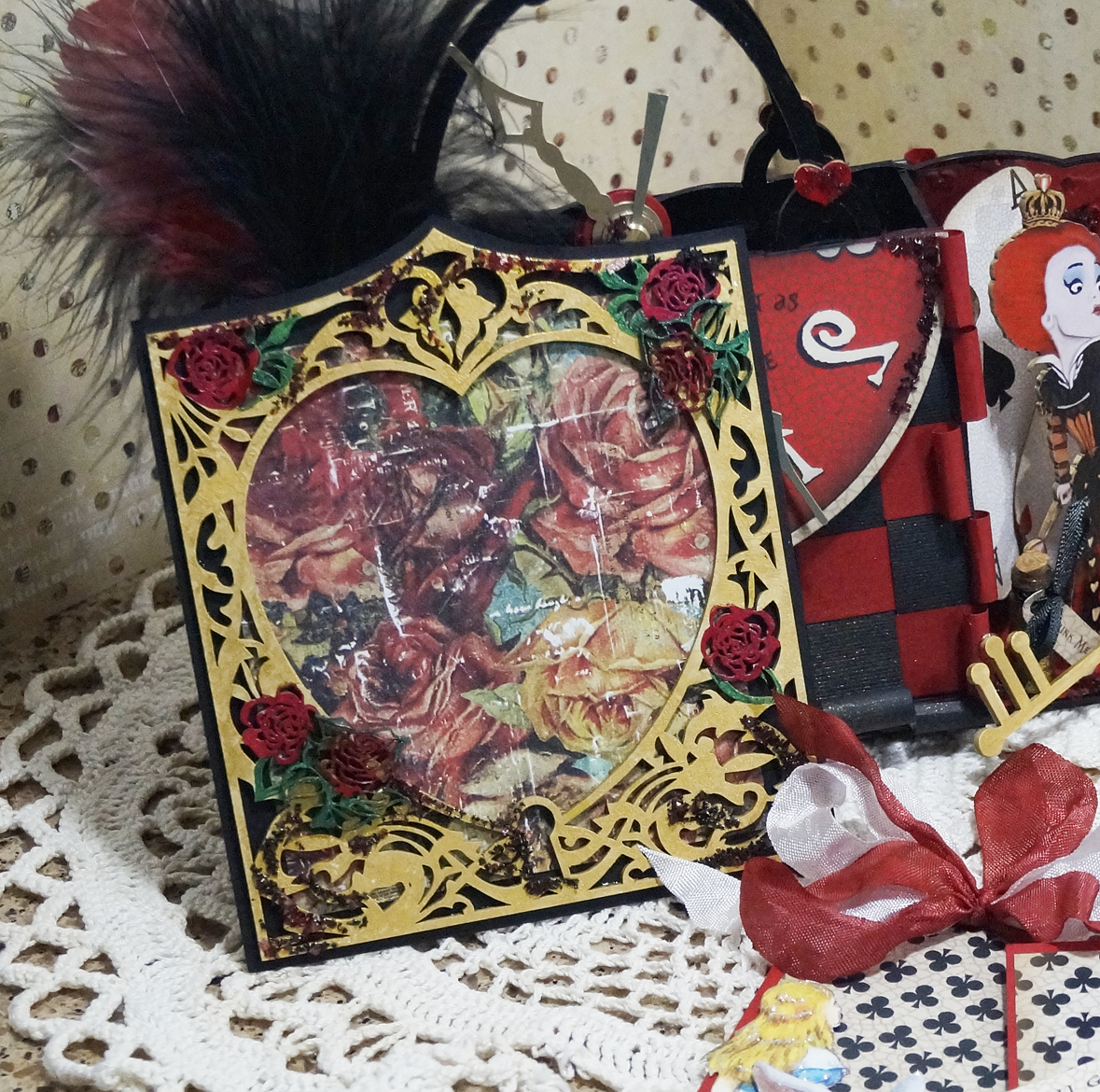 Terry's Scrapbooks: Wonderland Red Queen 3D Chipboard Purse for my ...
