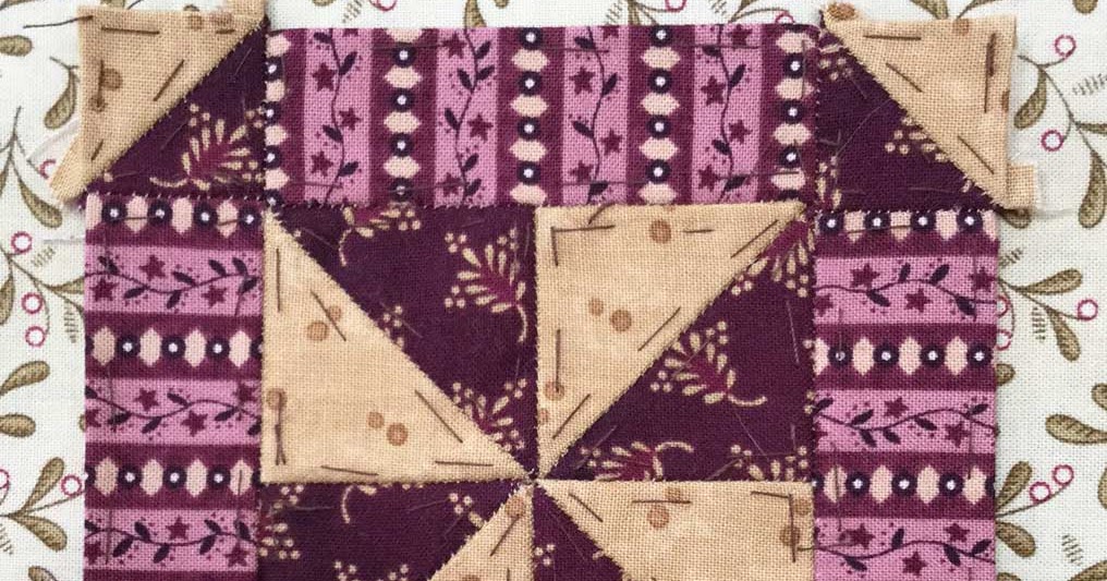 Fabadashery: Dear Jane Quilt - Block E3 Paddle Wheels