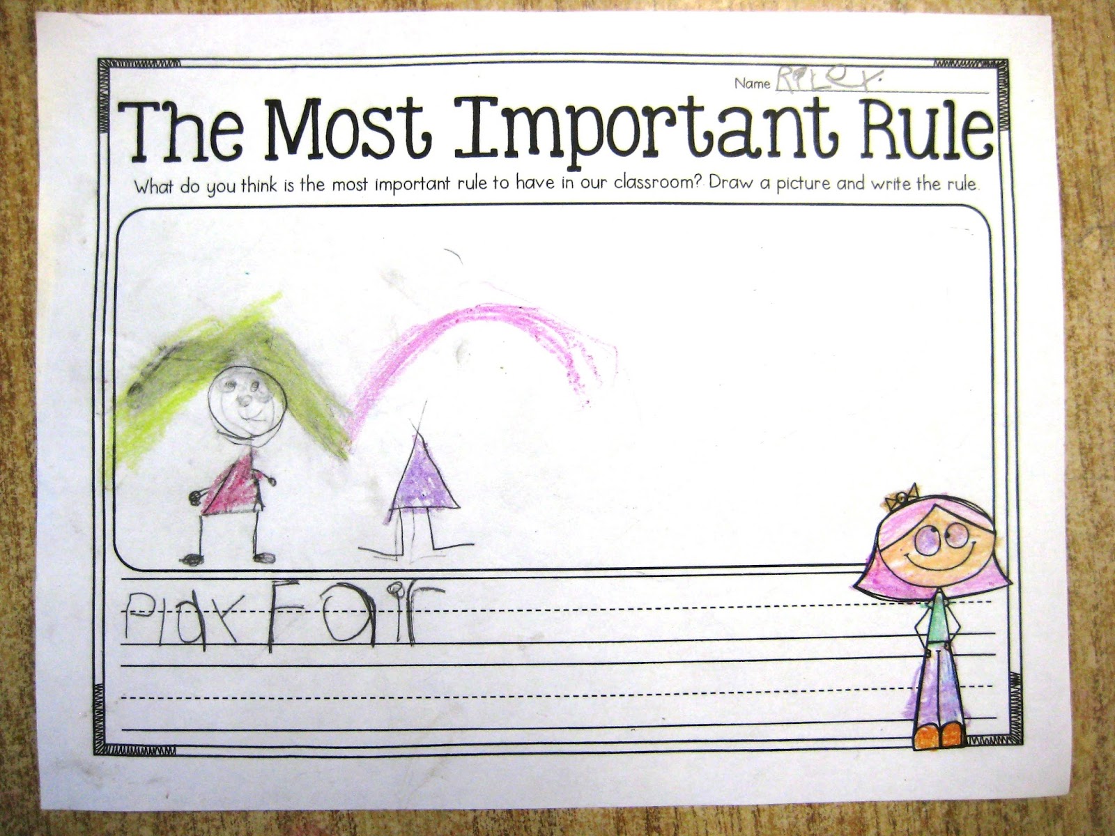 ms. brown's classroom: The Most Important Rule