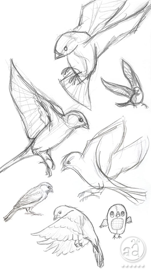 Sketchy Sunday ::: birds | artsy ants