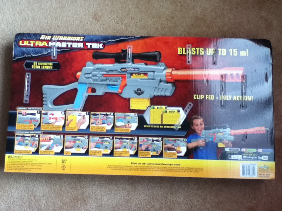 Outback Nerf: Review: Buzz Bee Ultra Master Tek/Snipe (15m Aus) + Internals