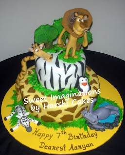 Harshi's Cakes & Bakes: Madagascar Theme Cake