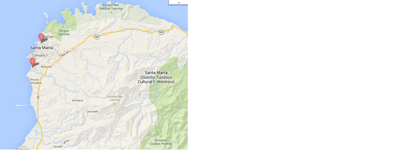 CLAUDIA: mapa geográfico de santa marta