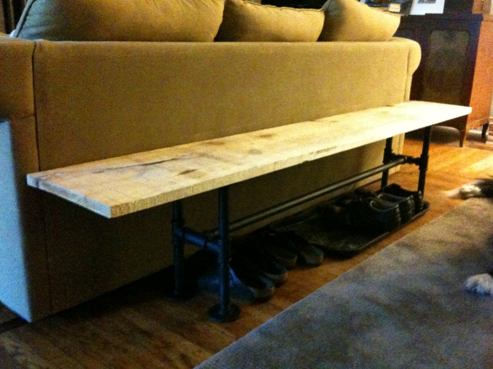 j and l projects: DIY Project Ten- Pipe Bench