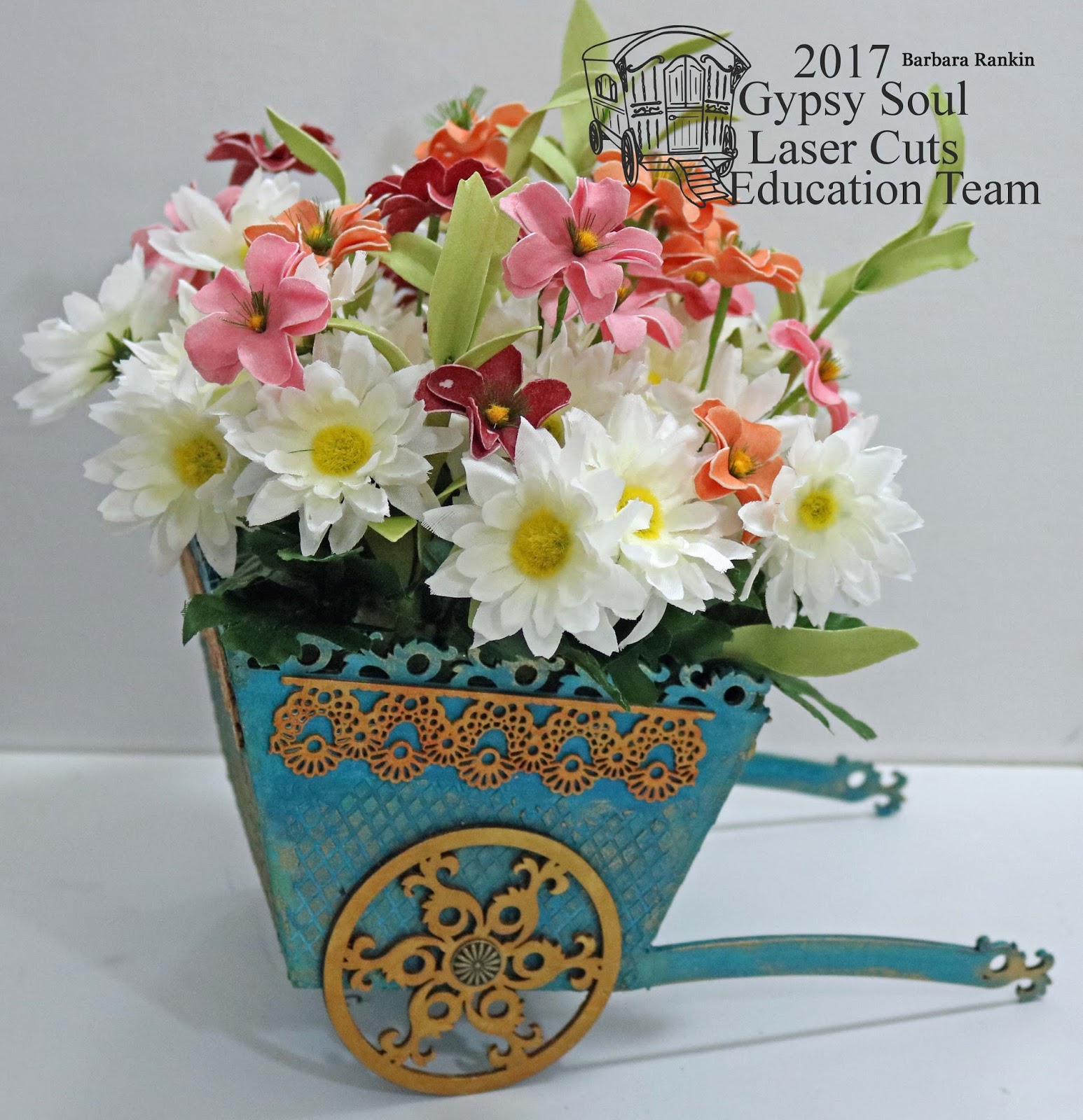 Black Hole Art Studio: Mixed Media: Antique Flower Cart