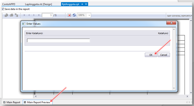 Cara Membuat Laporan Crystal Report dengan Parameter dan Query LIKE (VB.NET) - ATwiwit.Net