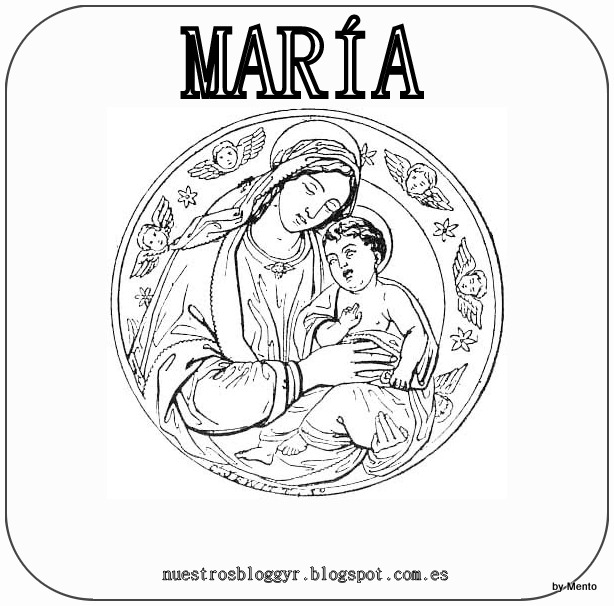 PEQUES Y PECAS...: COLOREA EL NOMBRE DE MARIA.