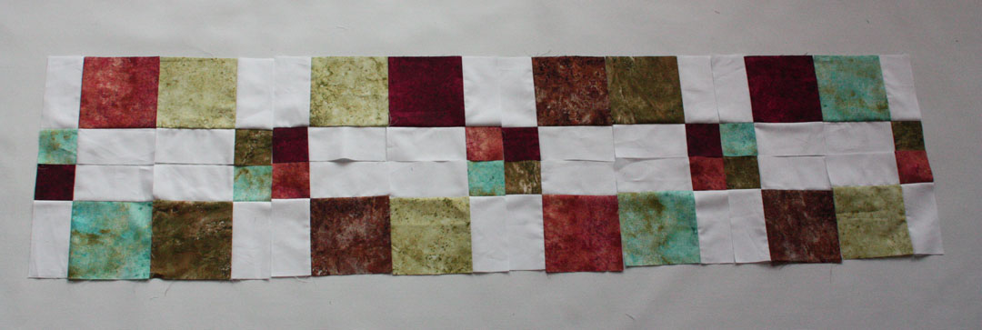 Inspired by Fabric: Disappearing Ninepatch Table Runner Tutorial