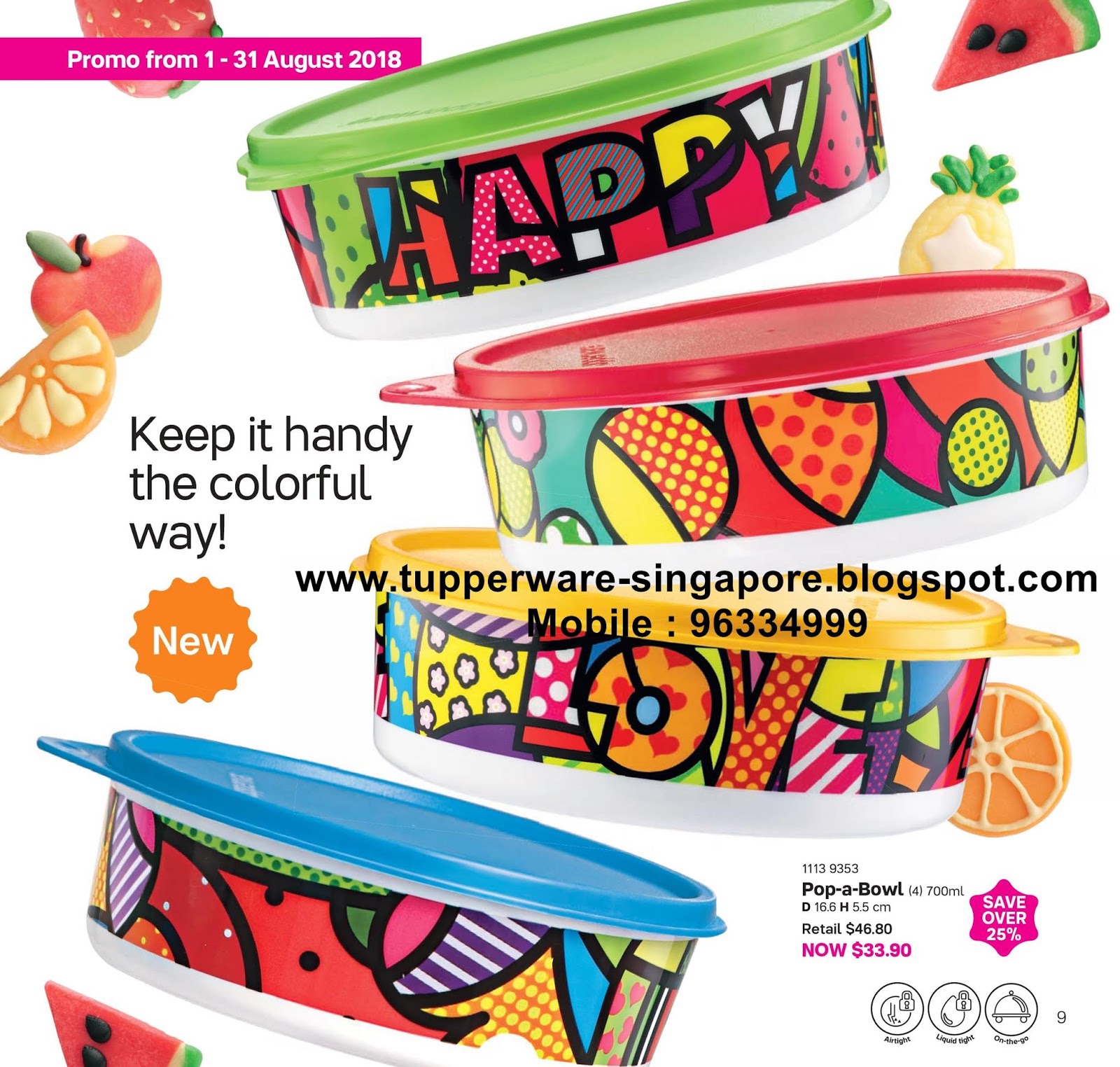 Buy Tupperware in Singapore: August 2018