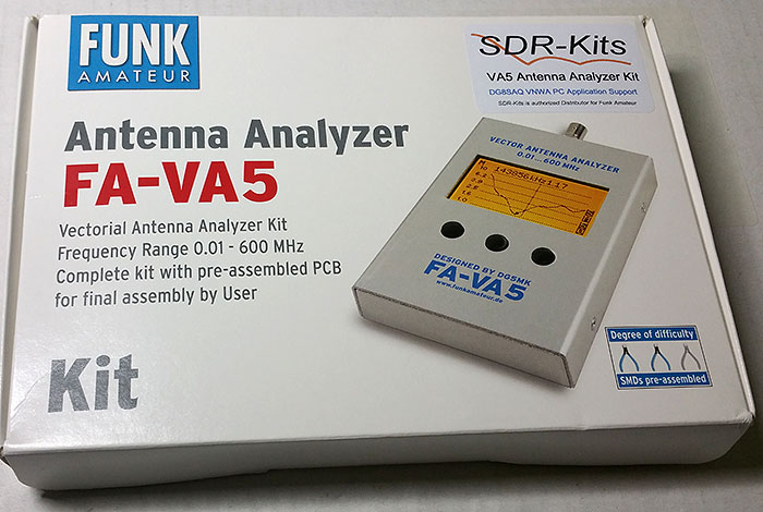AE5X: FA-VA5 antenna analyzer received, built