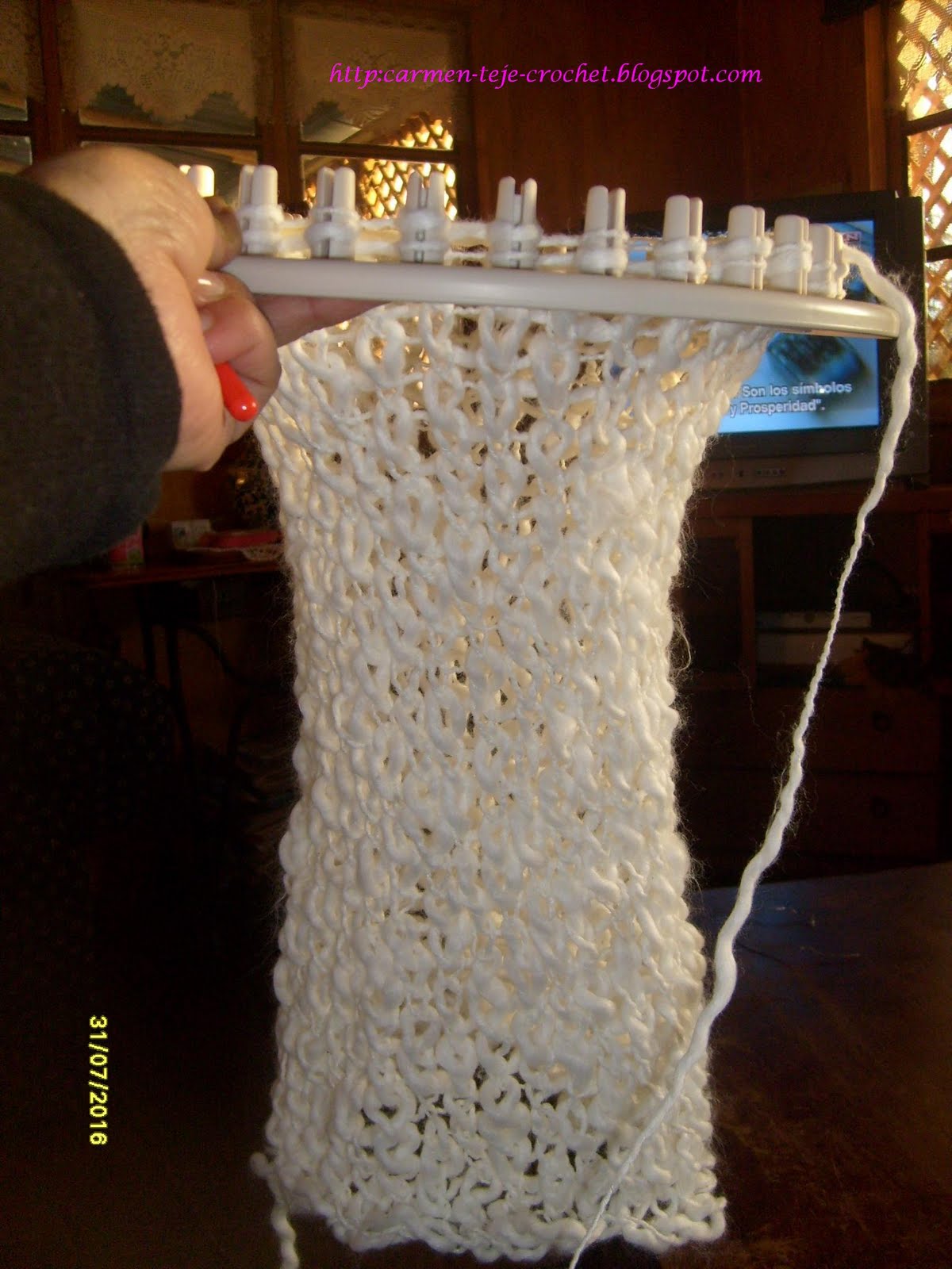 Tejiendo crochet y más...: telar circular