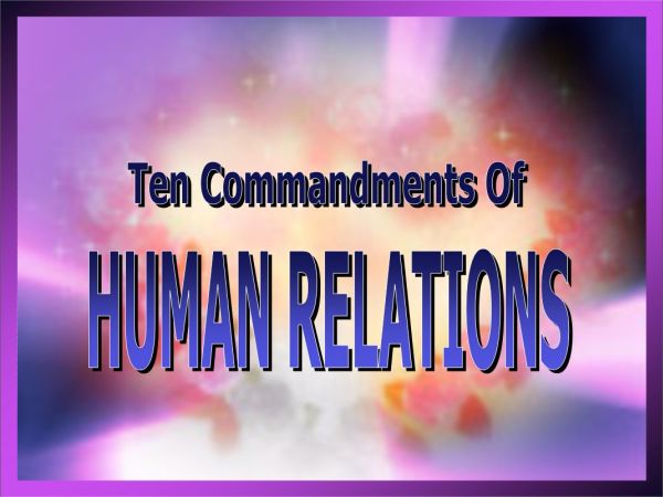 yun oh!: 10 Commandments of Human Relations