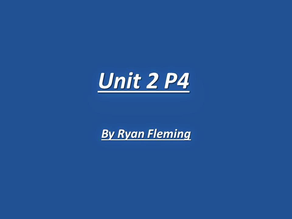 A-Level ICT: Unit 2 P4