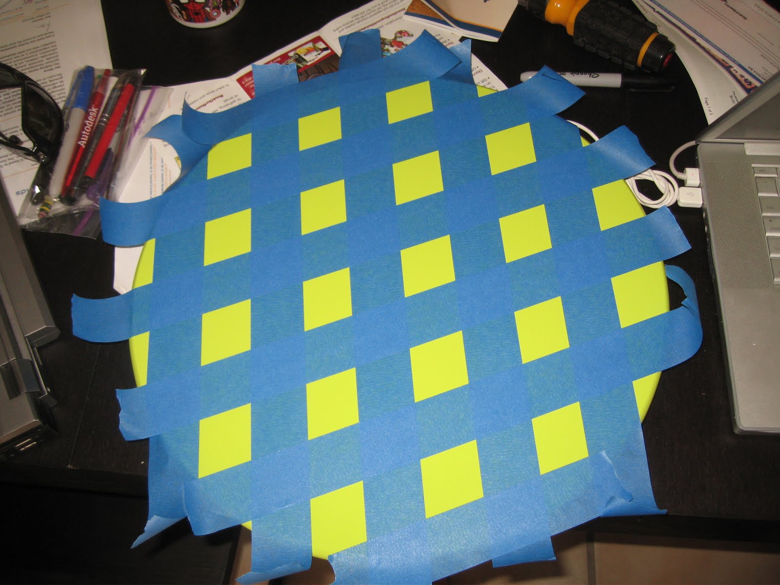 a kitchen table for two: Lazy Susan makeover & chevron stipe tutorial