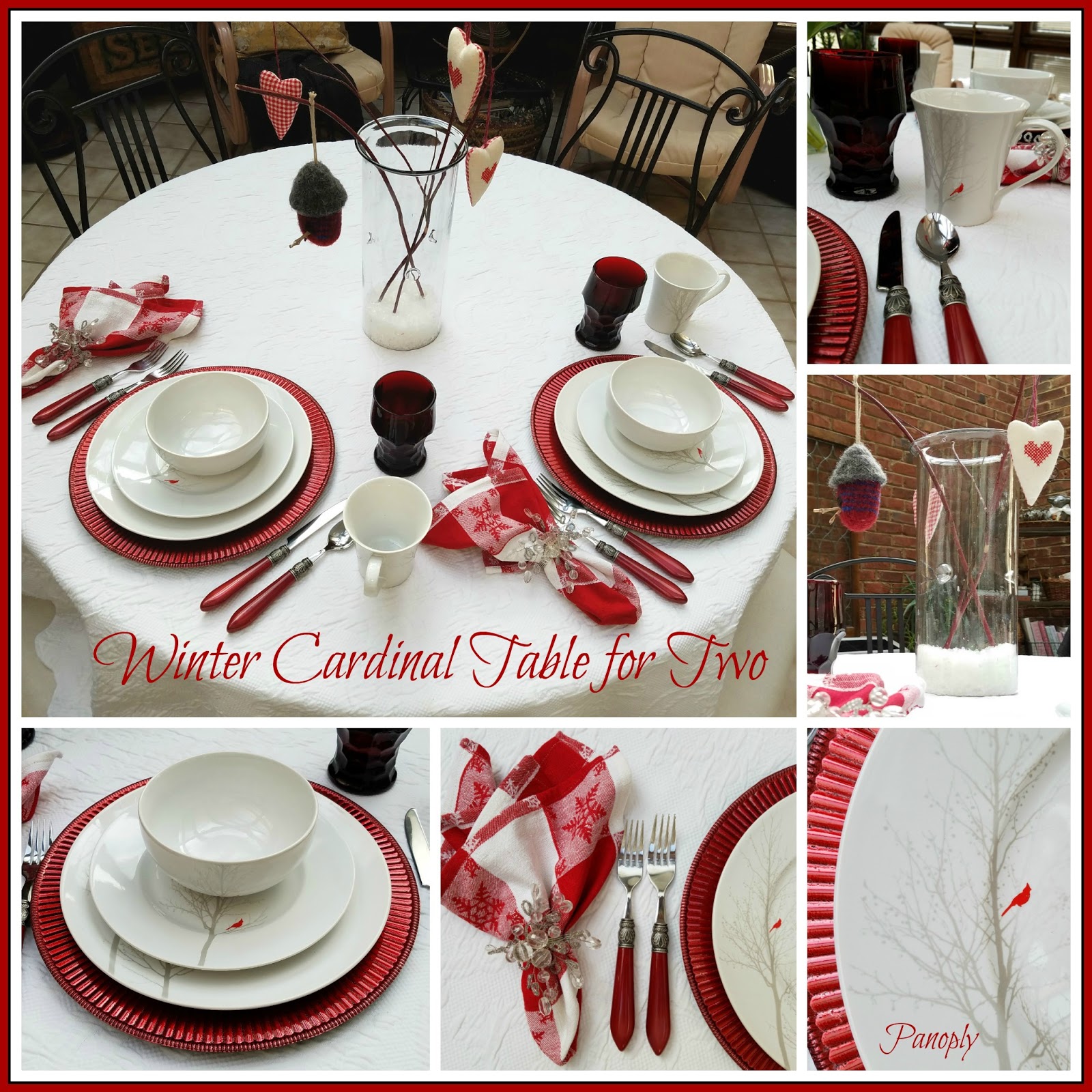 Panoply: Winter Cardinal Table for Two