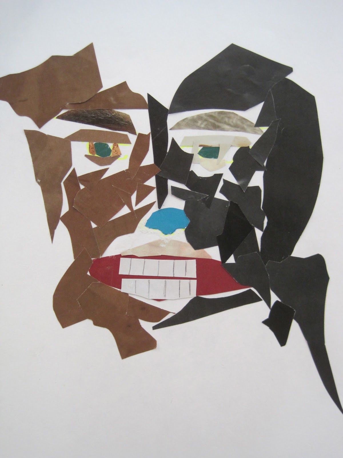 Pinewood Art: Collage portraits 8th Grade