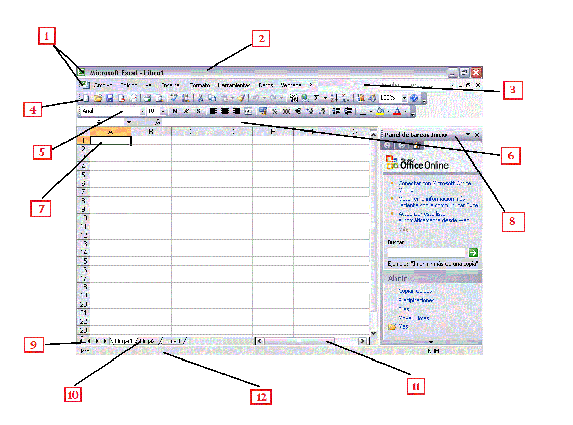 EXCEL: VENTANAS DE APLICACION DE EXCEL