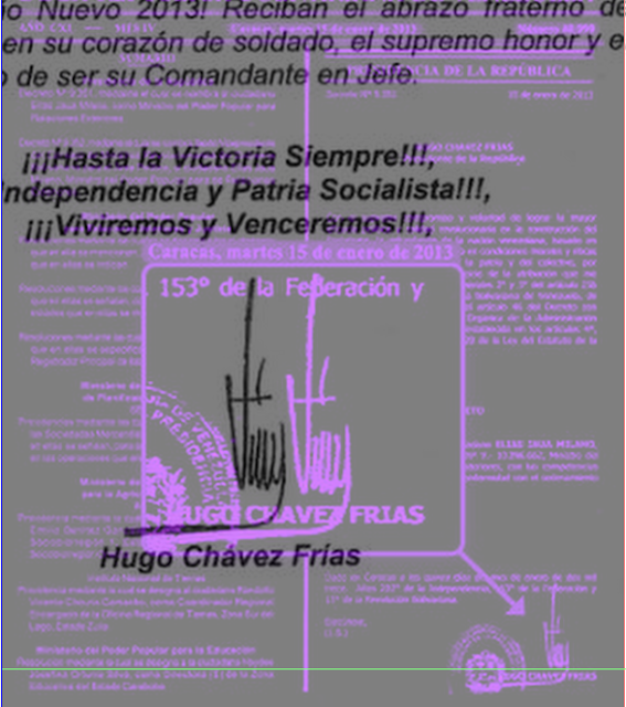 Gabinete Pericial: Análisis de la firma "manuscrita" de Hugo Chávez