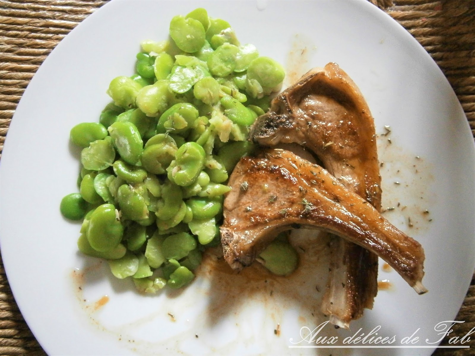 Aux délices de Fab: Côtelettes d'agneau et ses fèves