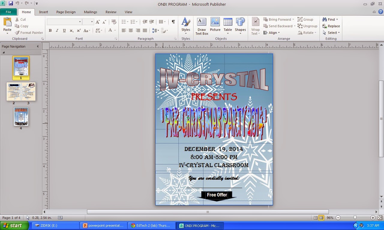 HUBOGXERCISES: Exercise #09 (MS Publisher)