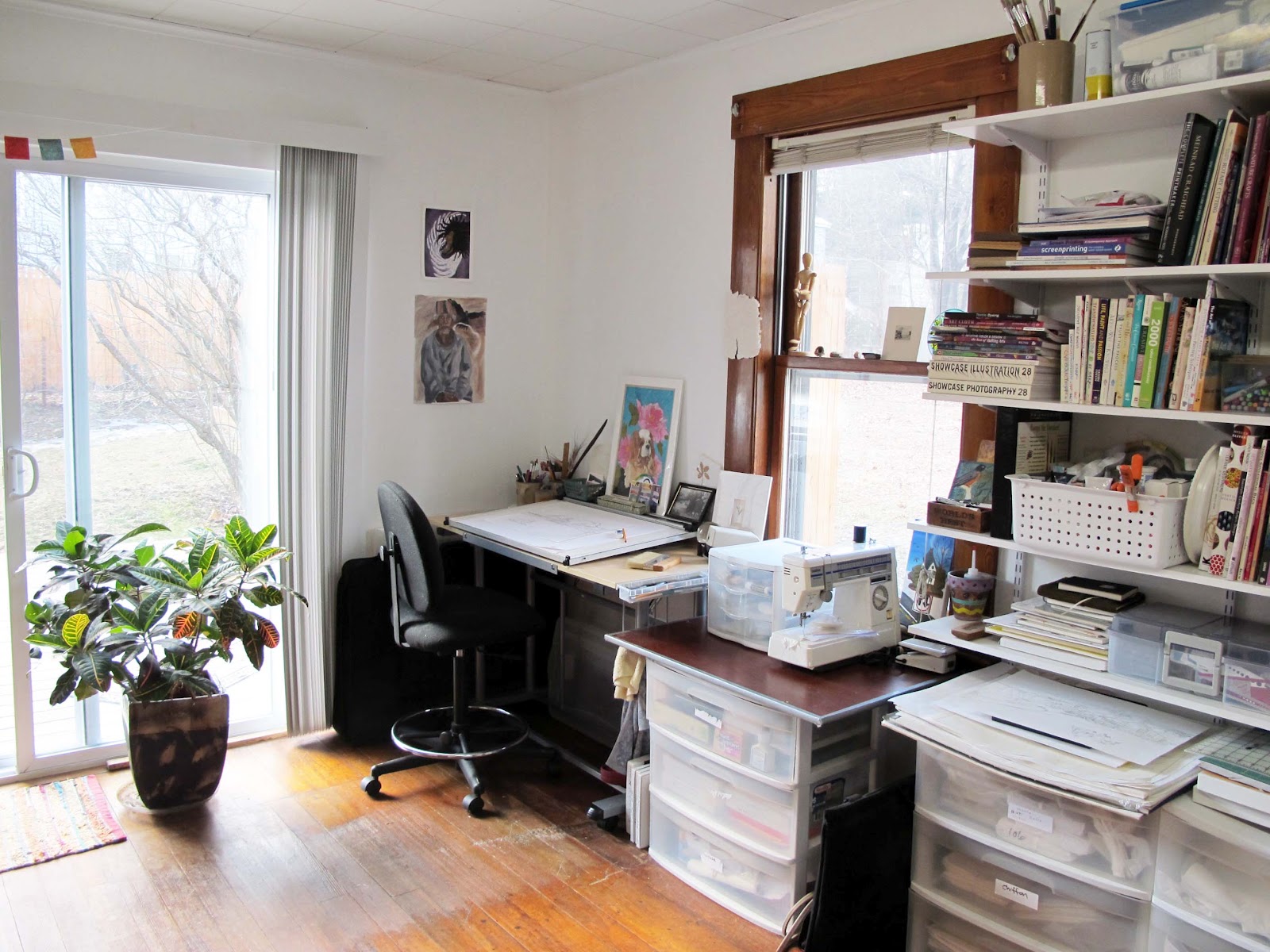 Linda Marcille, Fine Art ~ Crow House Studio: "MESSY WORK TABLE" Photo ...