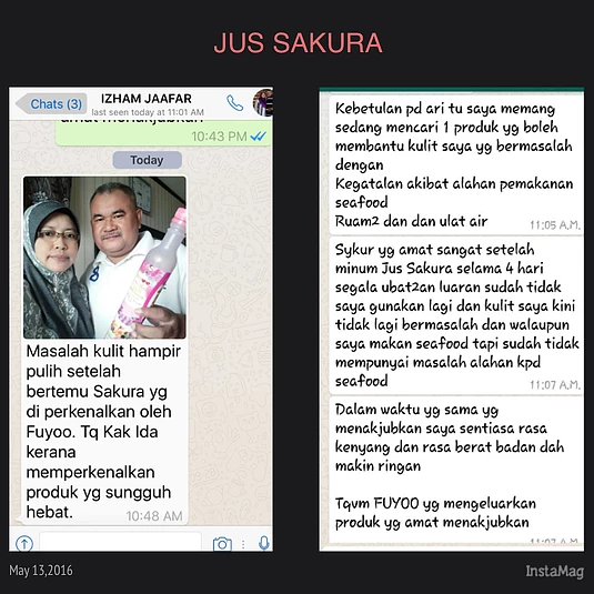 Testimoni Jus Sakura Reezqa - Reezqa Global: Testimoni Jus Sakura Reezqa