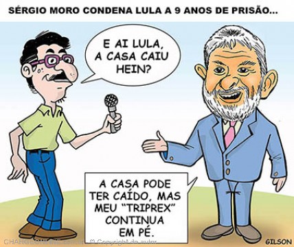 Bastidores da Notícia Dracena: AS CHARGES DO DIA: LULA CONDENADO