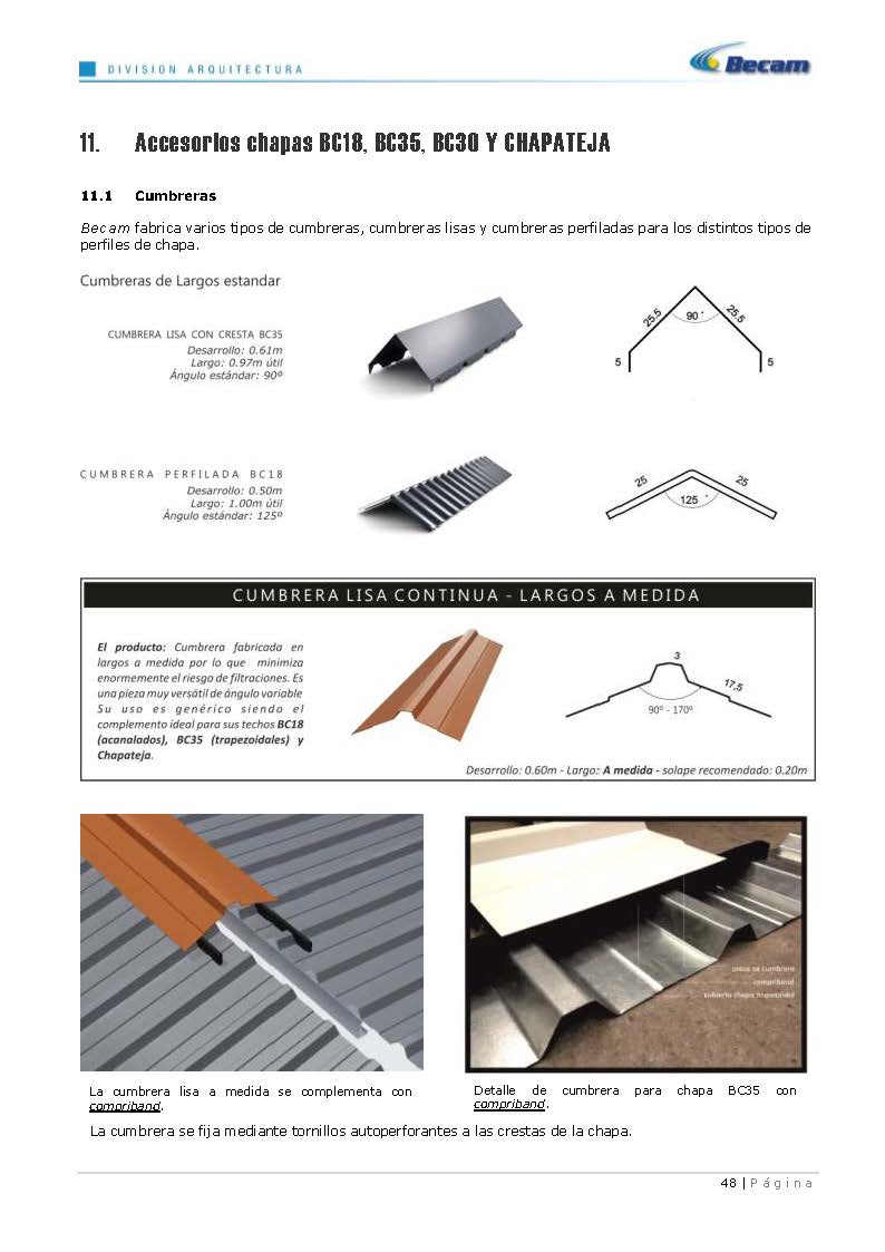 Estructuras Metálicas 6AV8: Cumbreras, usos y otros accesorios para ...