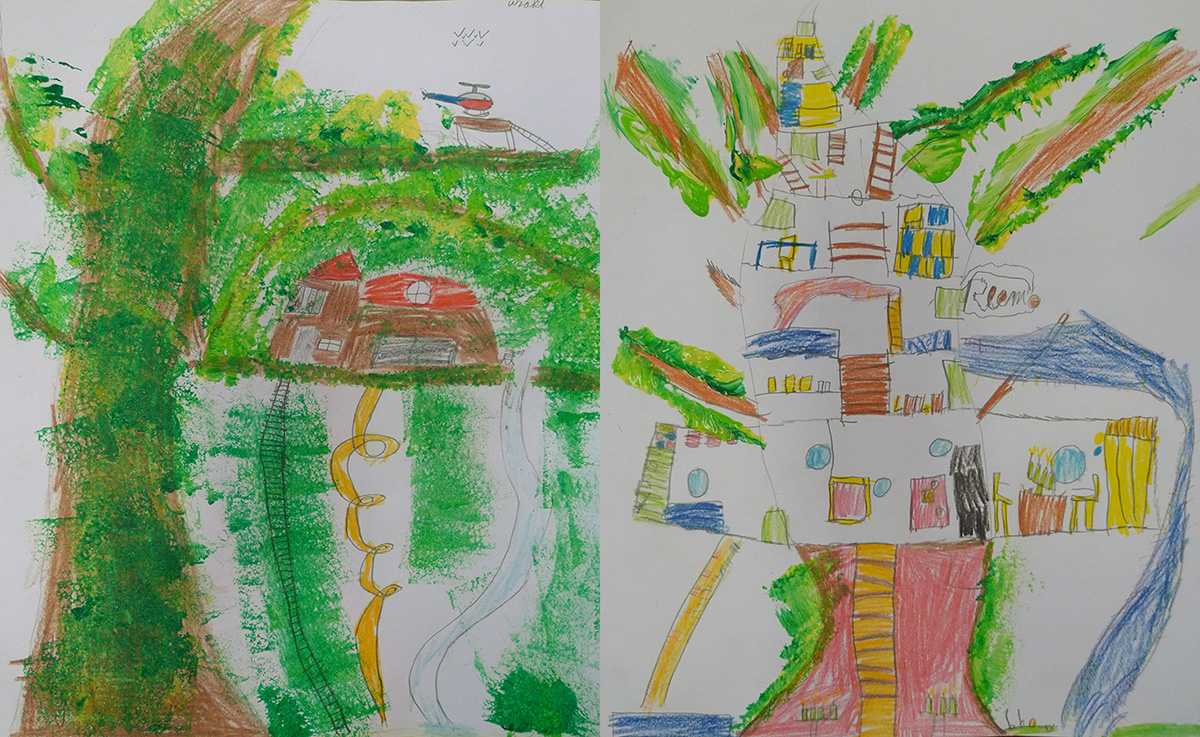 Kunstjuf: Boomhutten in de klas