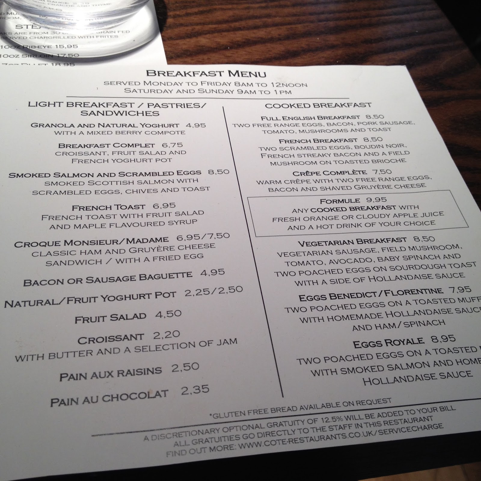 The Fry up Inspector: Cote Brasserie - Norwich